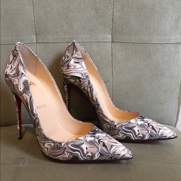 Christian Louboutin | Shoes | Christian Louboutin So Kate Grey White ...